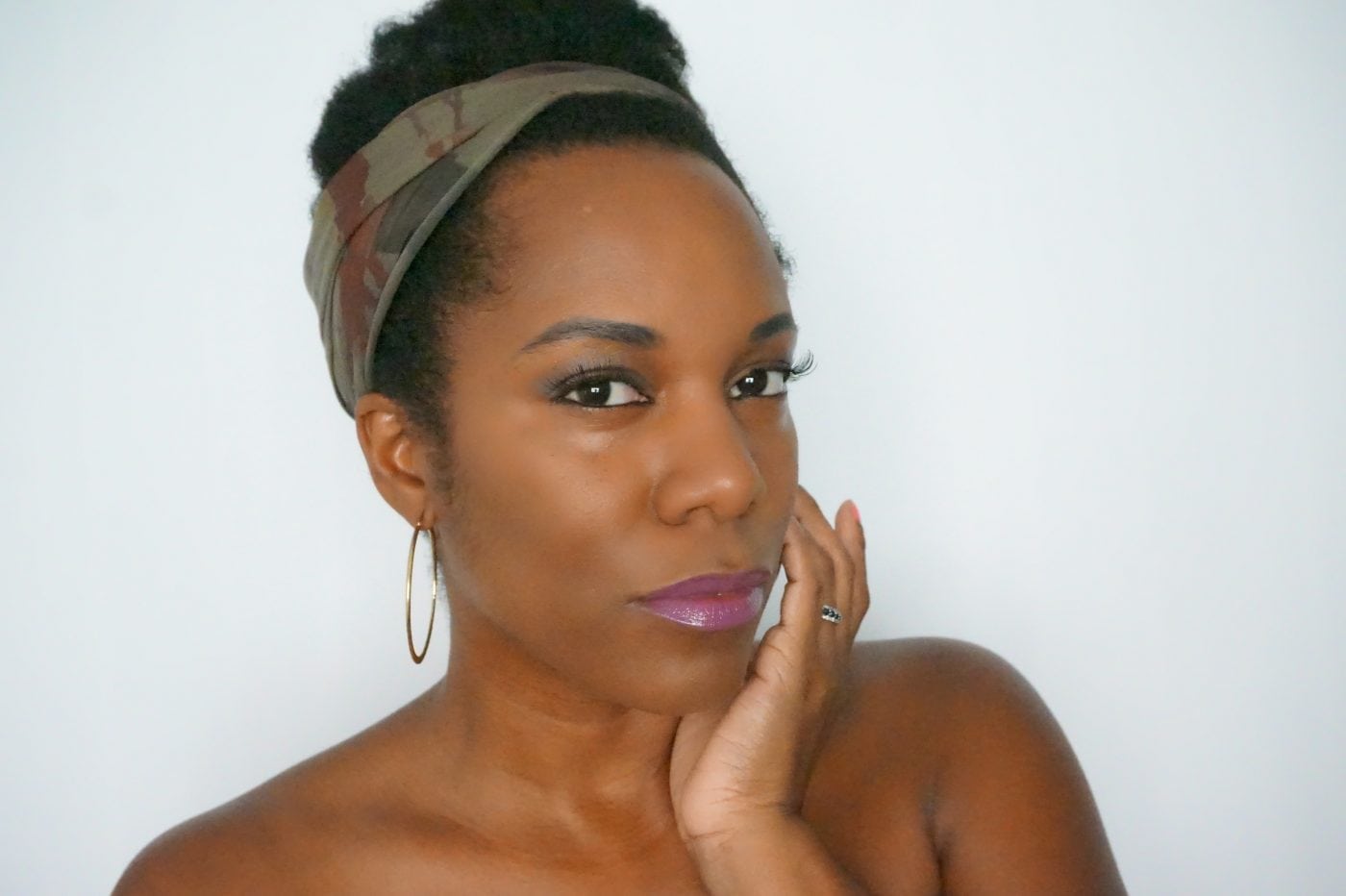 Look of the Week: Wide Band Updo with Popping Lips! | Beyond Black & White