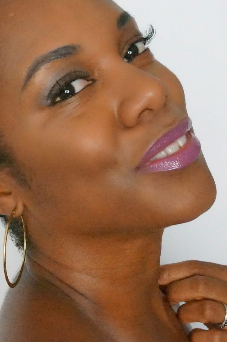Look of the Week: Wide Band Updo with Popping Lips! | Beyond Black & White